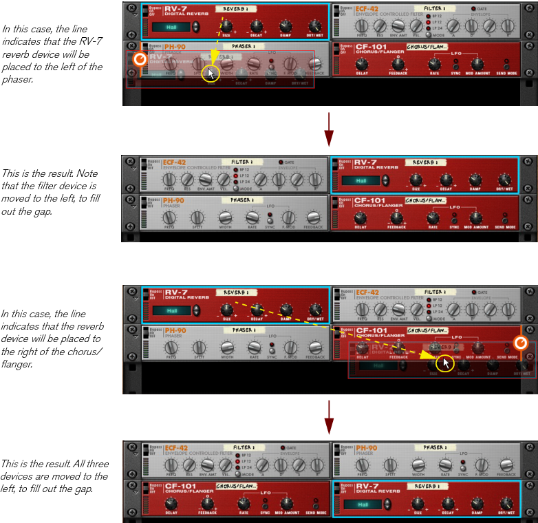 Rack device procedures