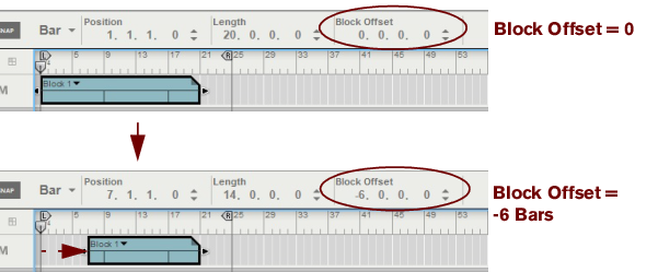 Arranging Blocks in the Song View