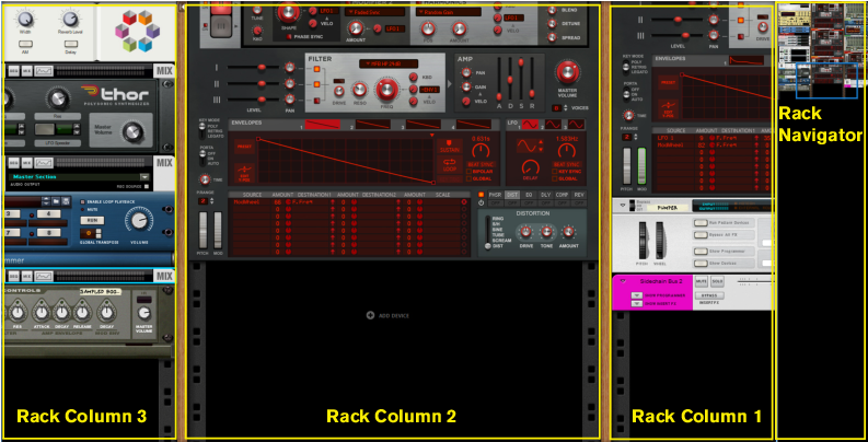 Rack device procedures